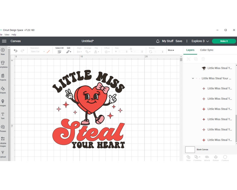 Little Miss Steal Your Heart SVG Valentine SVG Retro - Etsy