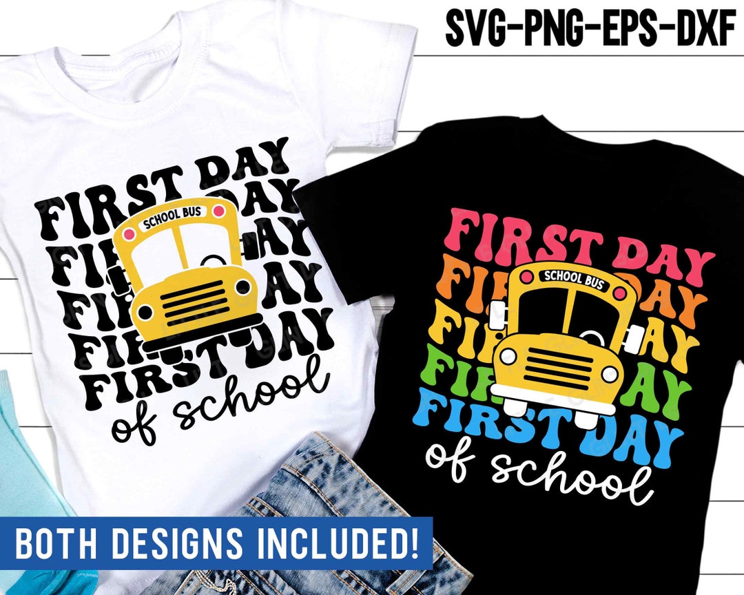 Retro First Day of School SVG PNG, Back to School Svg, School Bus Png ...