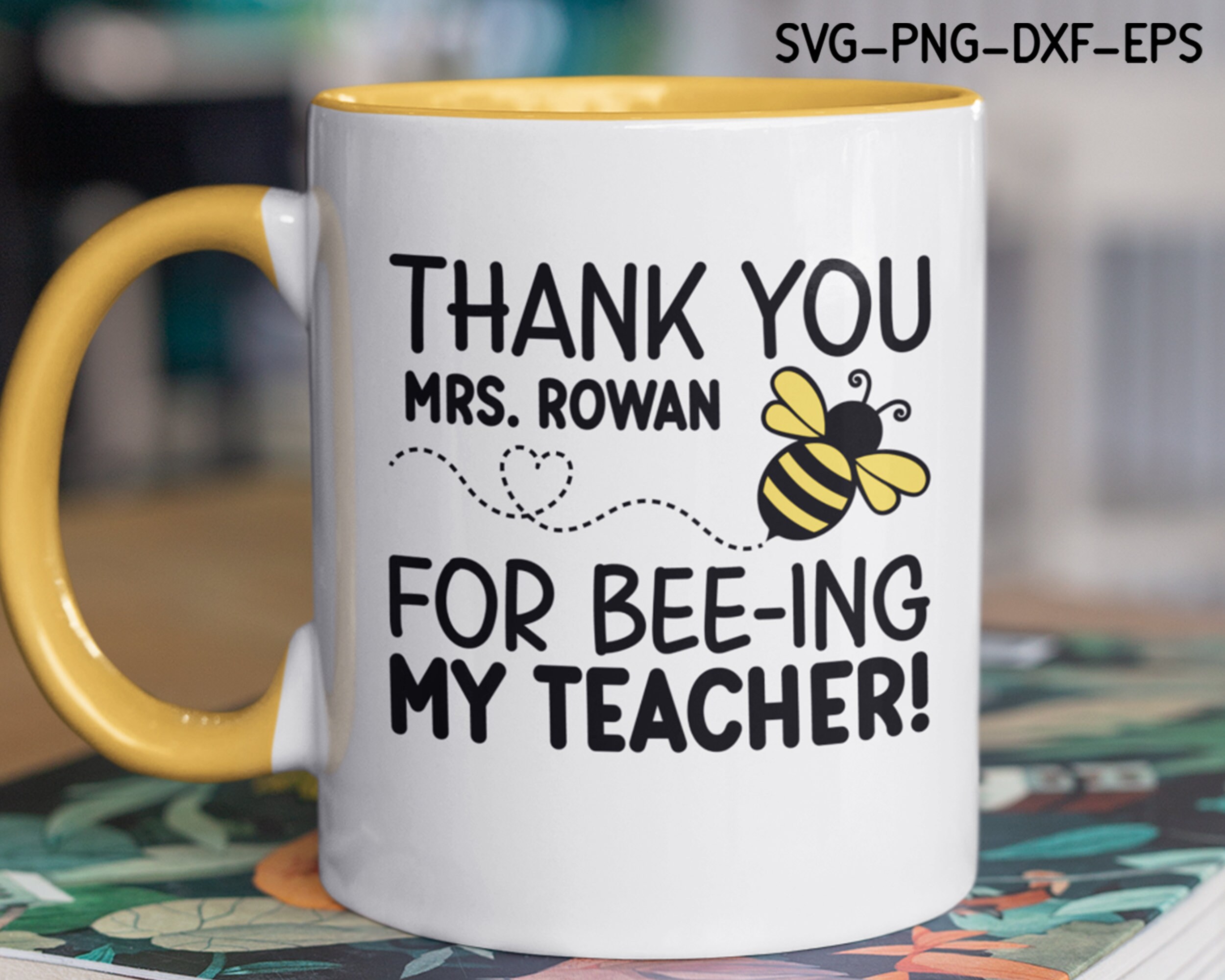 Thank You for Bee-ing My Teacher SVG Funny Teacher Mugs - Etsy