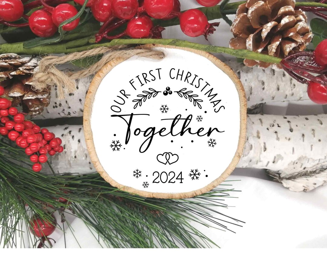Our First Christmas Together 2024 SVG, Christmas Ornaments SVG, Wedding ...