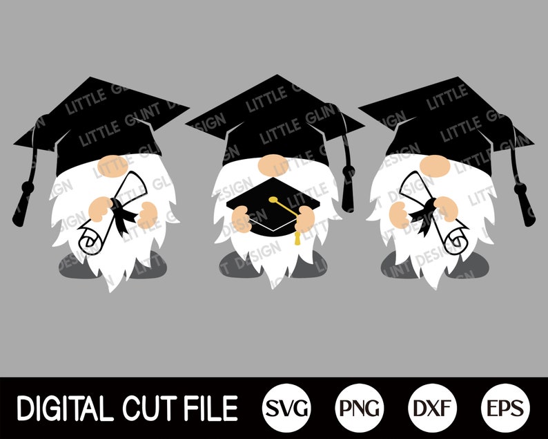 Graduation Gnome Svg, Senior Svg, Class of 2025 Svg, 2025 Graduation ...