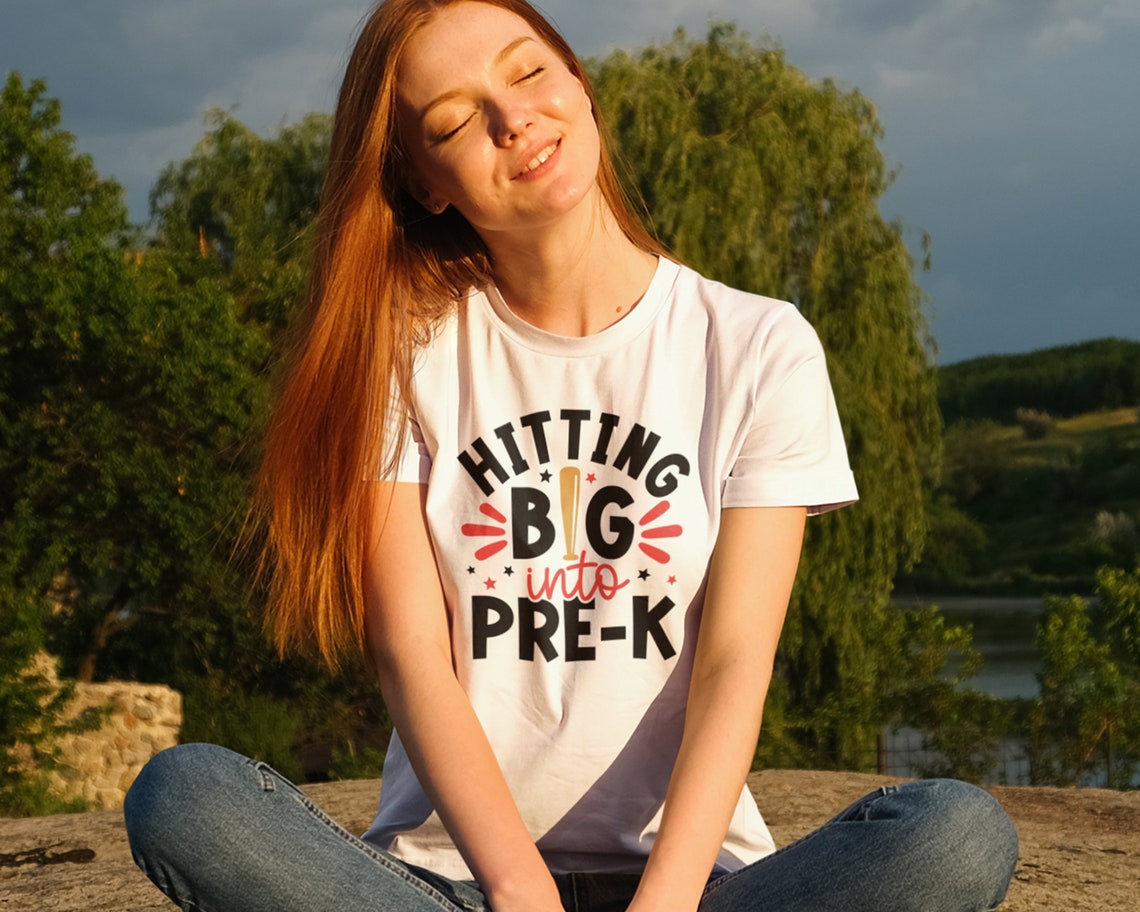 Hitting Into Pre-k SVG Back to School SVG Baseball Quote - Etsy