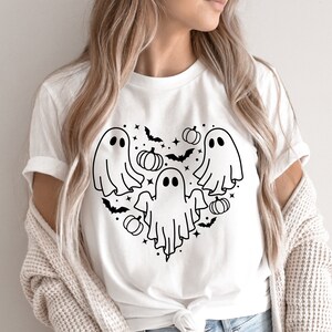 Ghost Heart SVG, Halloween Svg, Spooky Season Svg, Ghost Clip Art, Boo ...