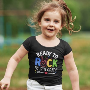 Ready to Rock Fourth Grade SVG, Back to School SVG, School Quote, Boy ...