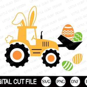 Bunny Tractor Svg, Easter SVG, Easter Bunny Svg, Bunny Ears Svg, Kids ...