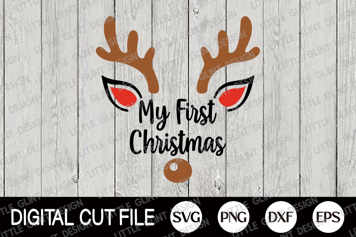 My First Christmas SVG, Christmas Svg, My 1st Christmas Svg, Reindeer ...
