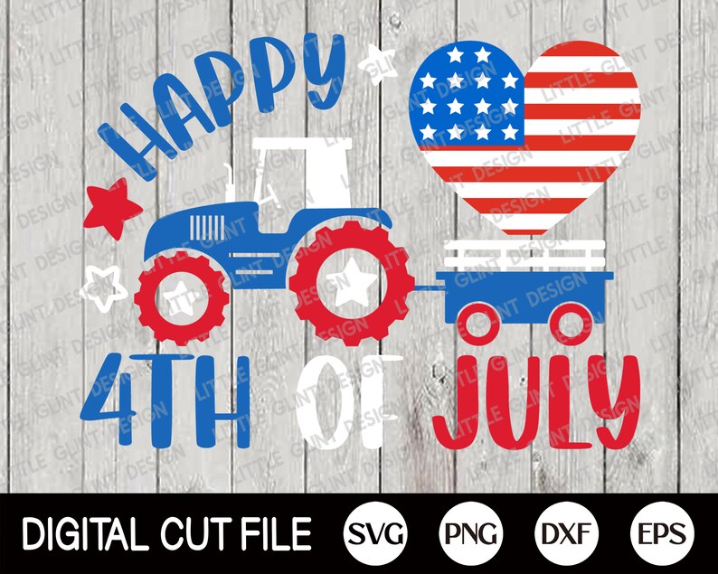 Happy 4th of July Tractor Svg Monster Tractor Svg - Etsy