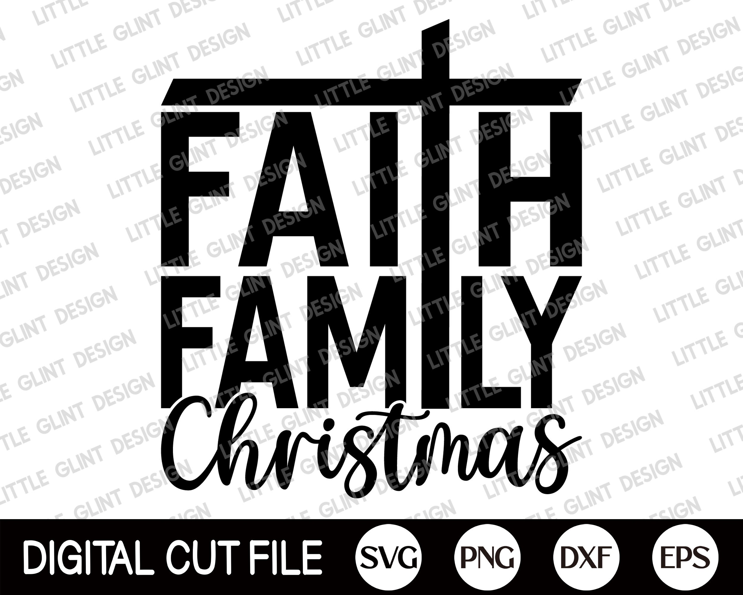 Faith Family Christmas SVG Christmas SVG Christian Svg - Etsy