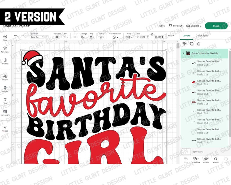 Santa's Favorite Birthday Girl SVG PNG, Christmas Birthday Girl, Kids ...