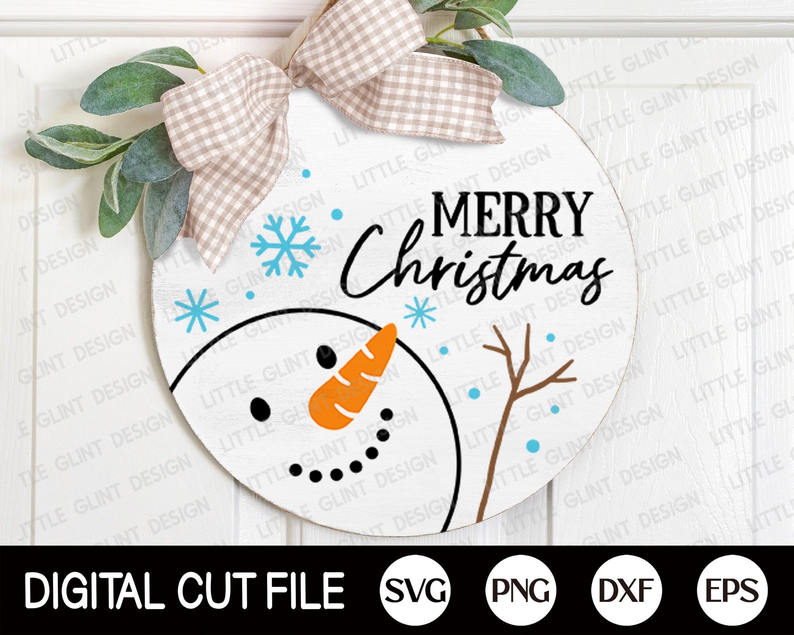 Round Christmas Sign SVG Bundle, Christmas Door Sign, Christmas Bright ...