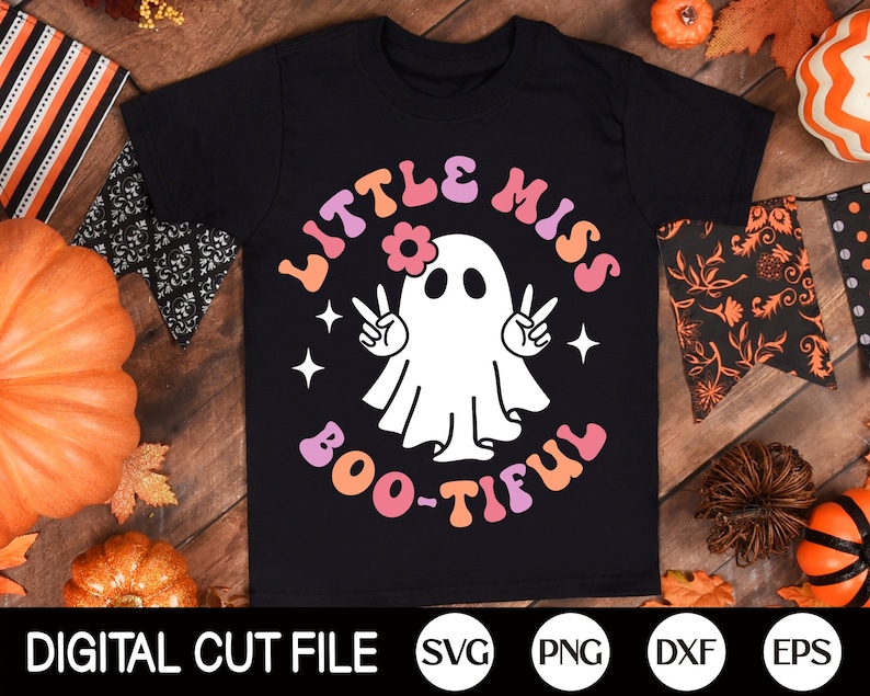 Little Miss Bootiful SVG Halloween Svg Girl Ghost Svg Kids - Etsy