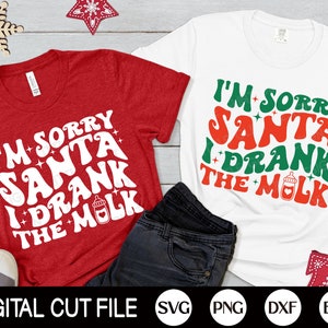 I'm Sorry Santa I Drank the Milk SVG, Baby Christmas Svg, Retro Newborn ...