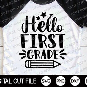 Hello Grade Svg Bundle, 1st Day of School, Shcool Grade Gift Svg ...