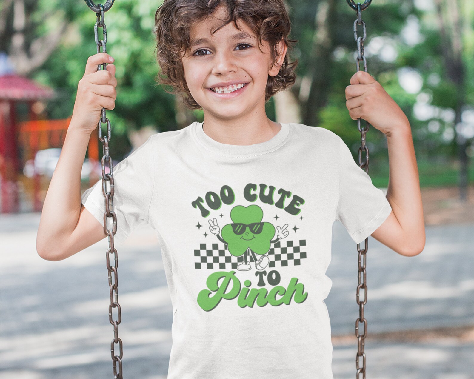 Too Cute to Pinch SVG, Boy St Patrick Day SVG, Shamrock Svg, Retro ...