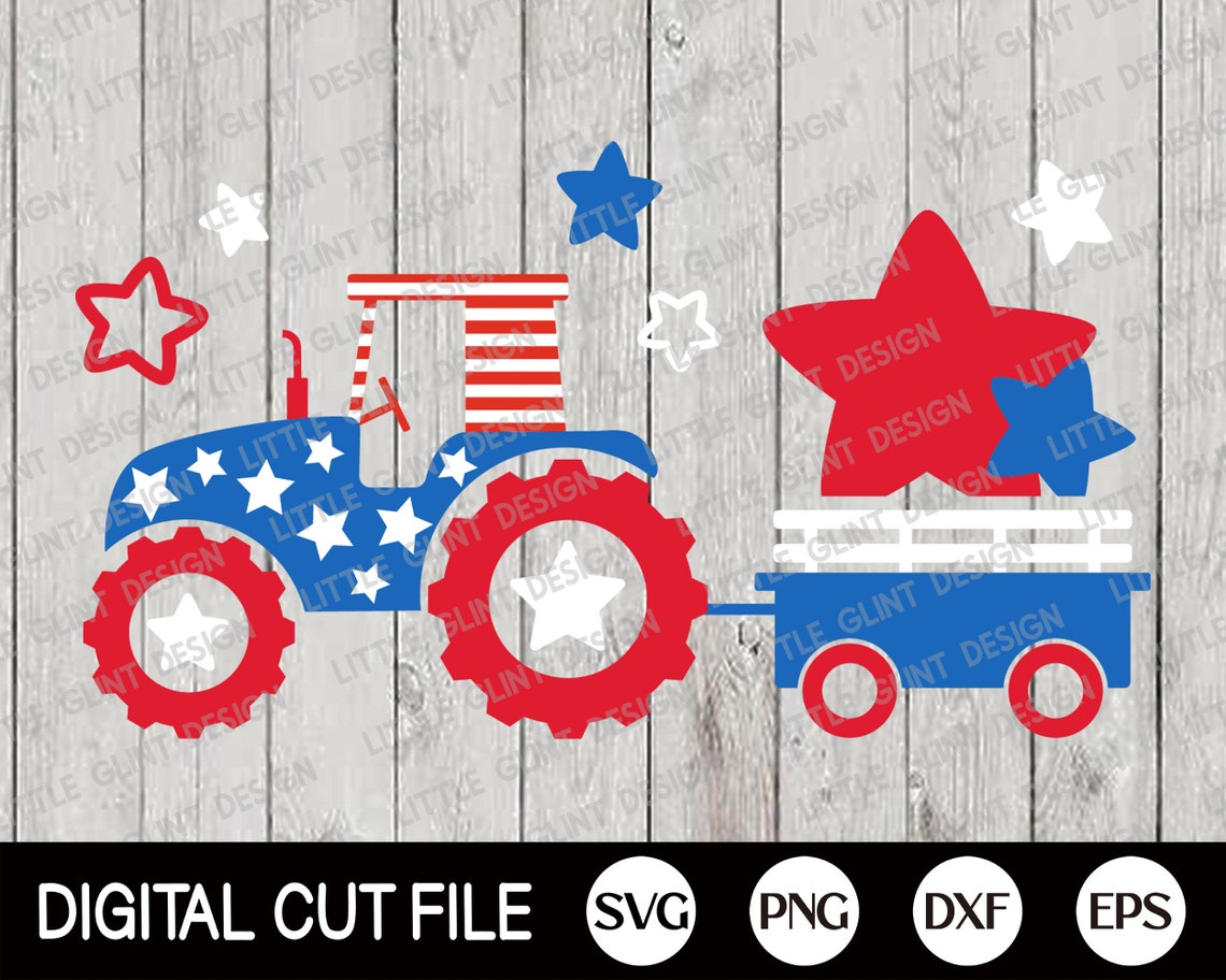 Fourth of July Svg Tractor Svg Independence Day Memorial - Etsy