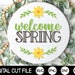 Spring Welcome Sign Bundle Round Door Hanger SVG Spring Sign - Etsy