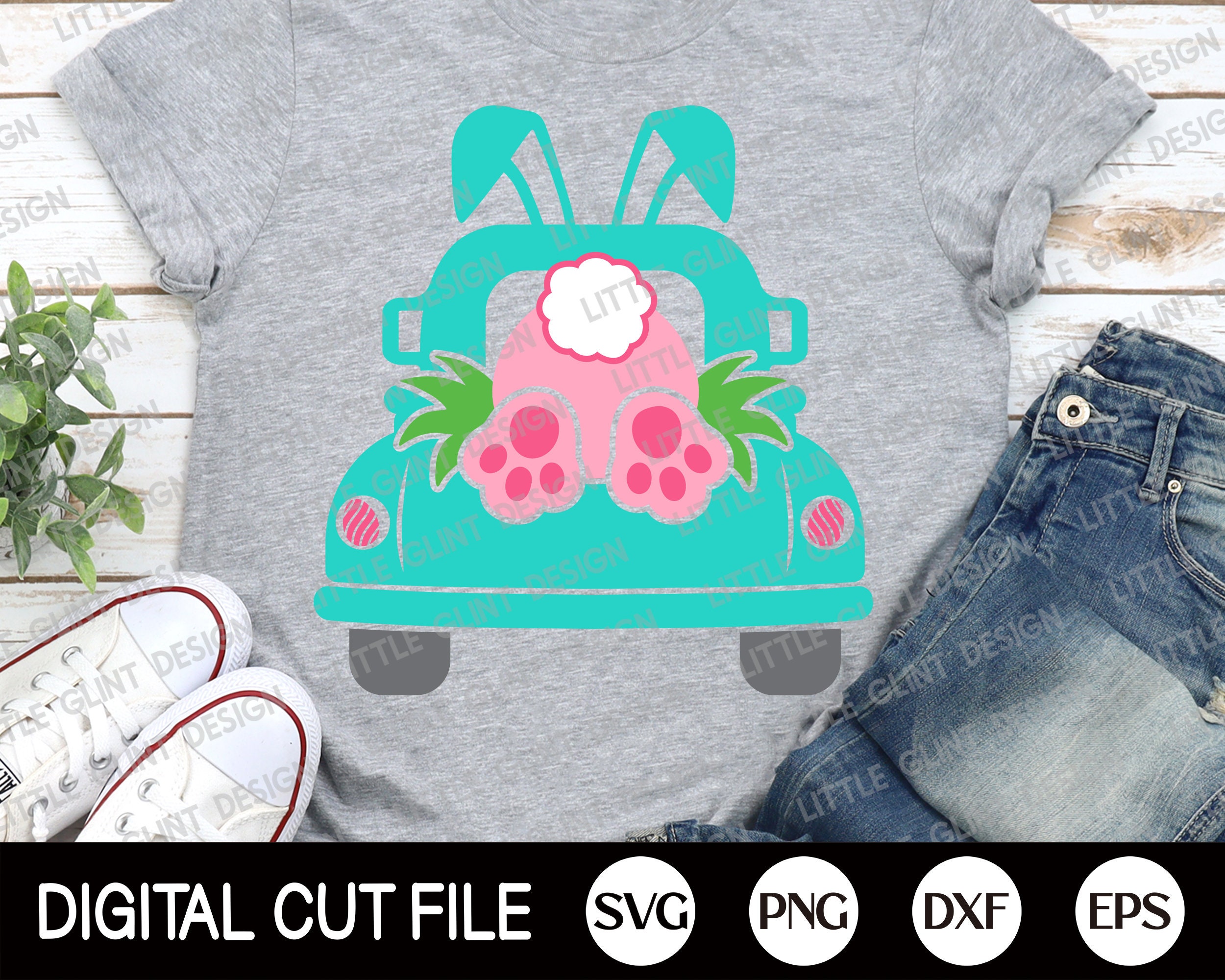 Easter Truck Svg Bunny Tail Svg Happy Easter Easter Bunny - Etsy