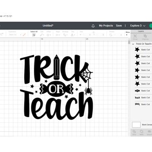 Trick or Teach SVG, Halloween Svg, Halloween Vibes, Spooky Teacher Png ...