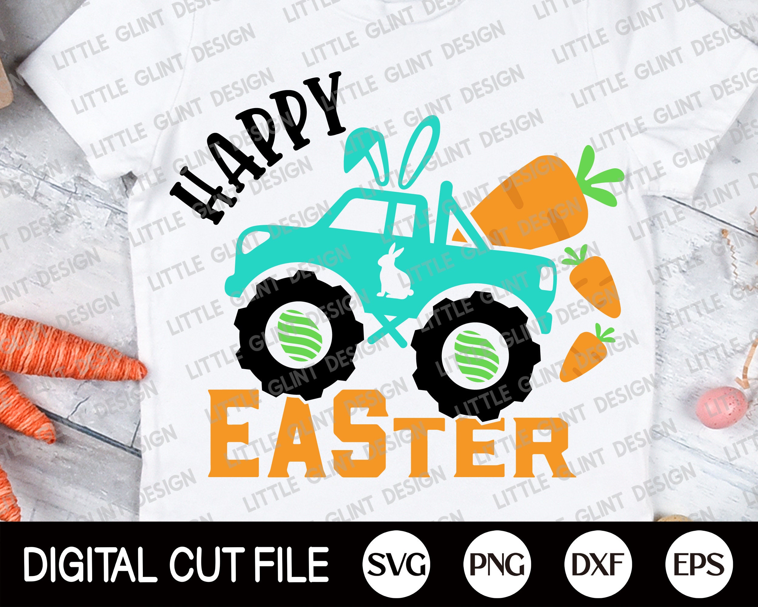 Happy Easter Svg, Easter Truck Carrot Svg, Easter Svg, Svg Easter Egg ...