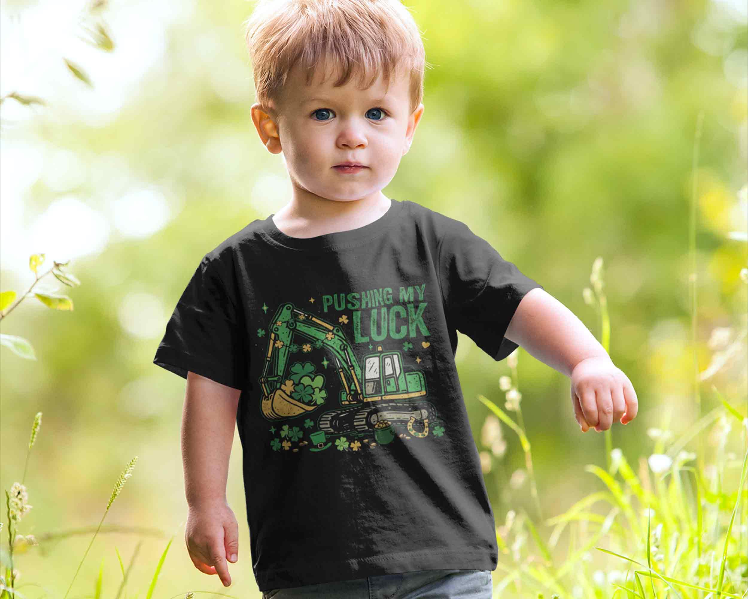 Boy St Patrick's Day PNG, Lucky Shamrock Excavator Png, Patrick Boy ...