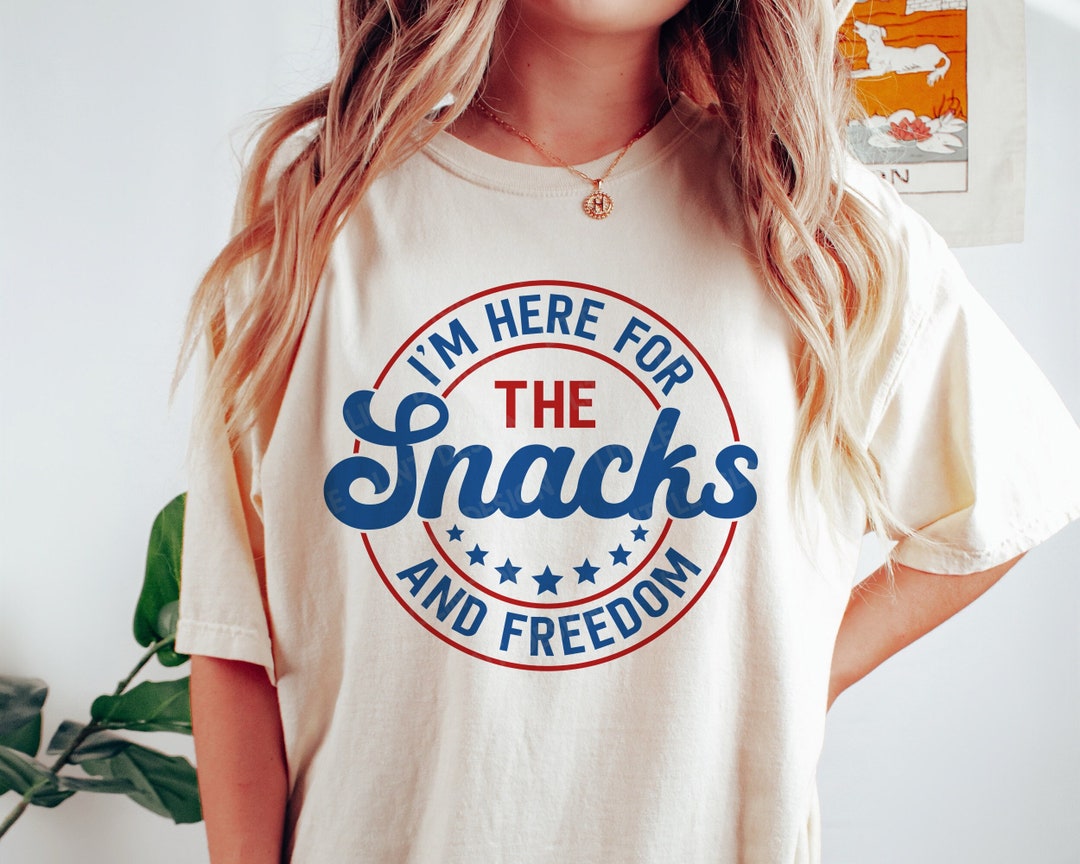 I'm Here for the Snacks and Freedom SVG, Retro 4th of July Svg ...