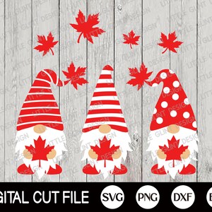 Canada Svg, Maple Leaf Gnome Svg, Canada Day Gnome Svg, Canada Flag ...
