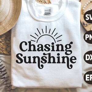 Chasing Sunshine SVG, Sunshine Svg, Summer Quote Svg, Beach Svg, Summer ...