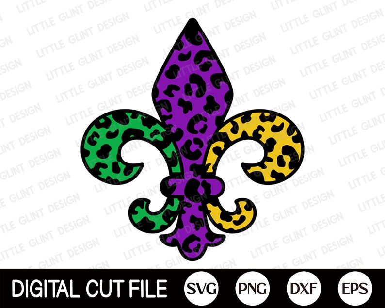 Leopard Mardi Gras Svg Fat Tuesday Svg Fleur De Lis Svg | Etsy