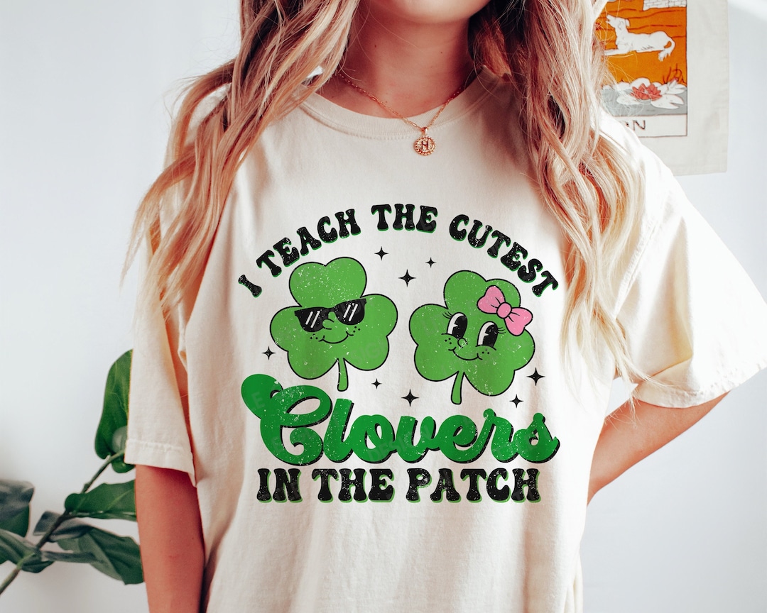 I Teach the Cutest Clovers in the Patch SVG, St Patricks Day SVG, Retro ...