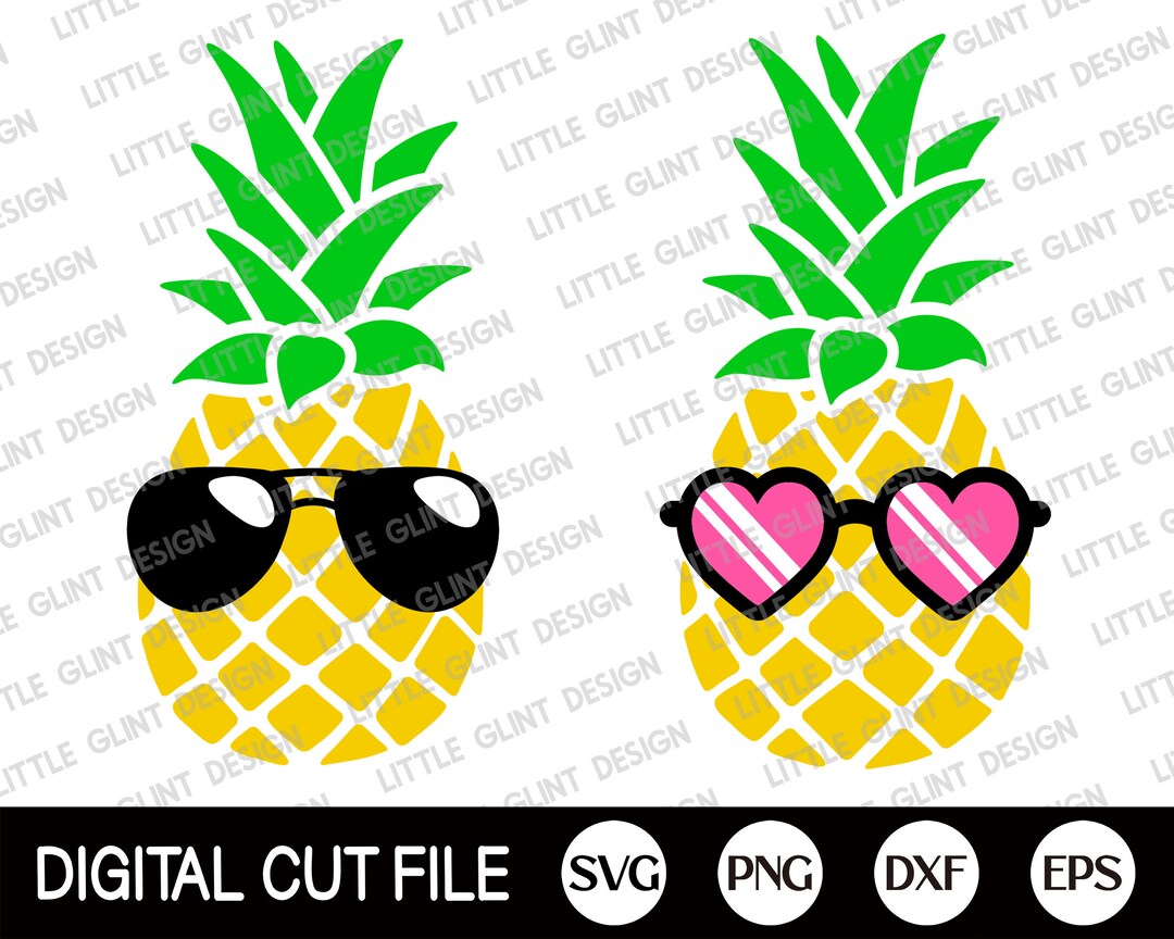 Pineapple Svg Bundle, Summer Svg, Cute Pineapples With Sunglasses, Cute ...