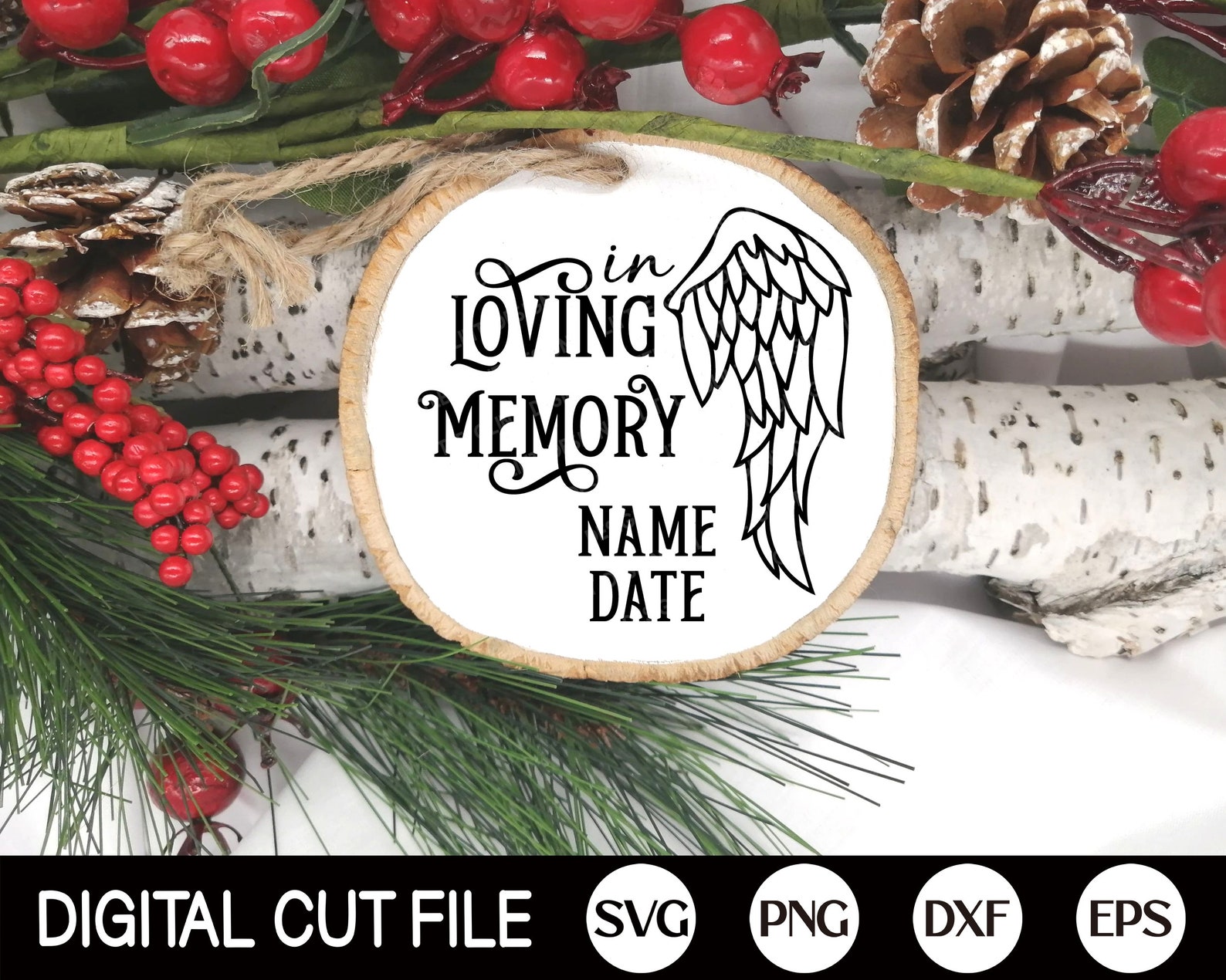 Memorial Christmas Ornament SVG Bundle Christmas Svg - Etsy