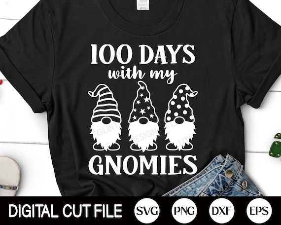 100 Days With My Gnomies SVG 100 Days of School Svg Gnome | Etsy