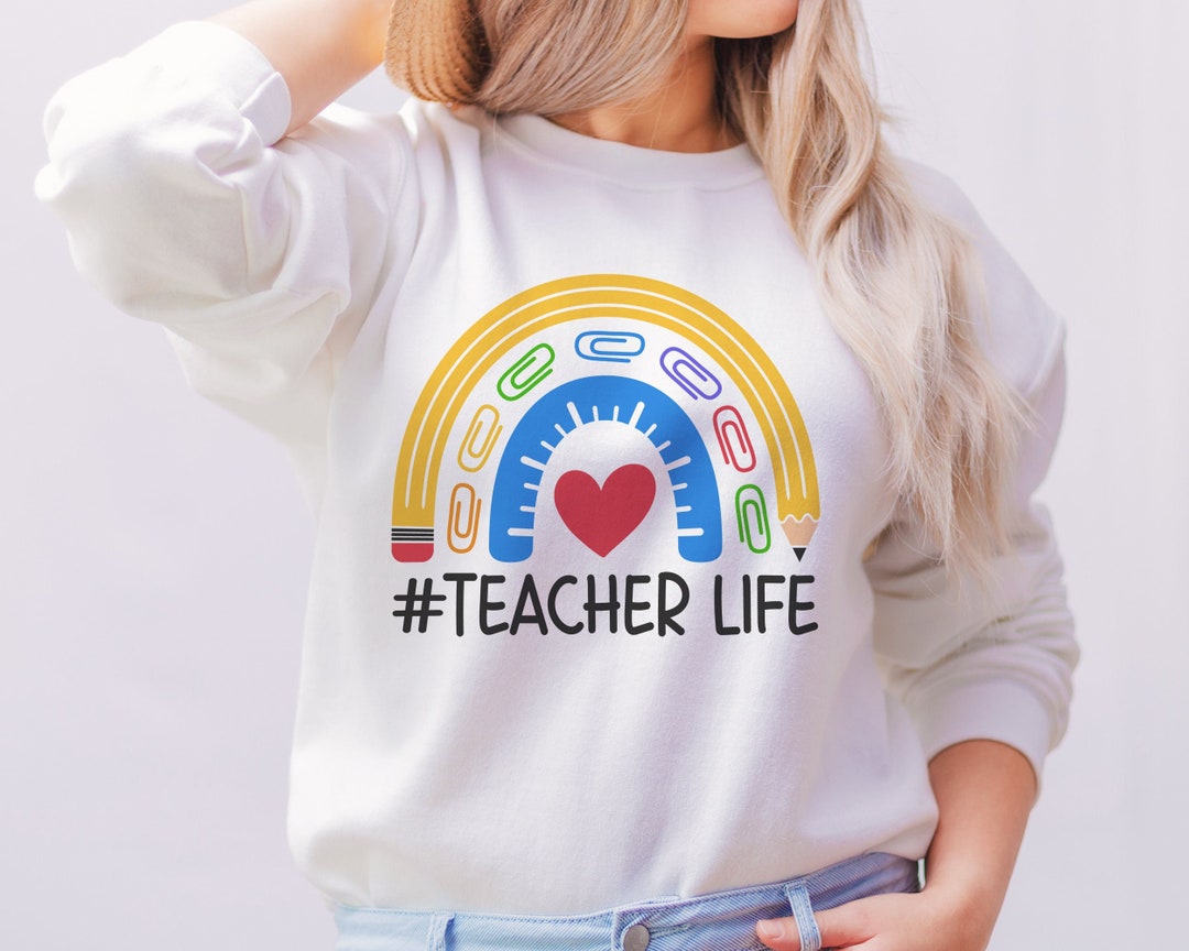 Teacher Life SVG, Funny Teacher Svg, School Rainbow Svg, Kids Teacher ...
