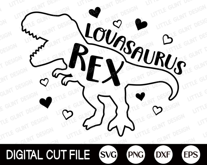 Lovasaurus Rex SVG Valentine Dinosaur SVG Boy Valentines | Etsy