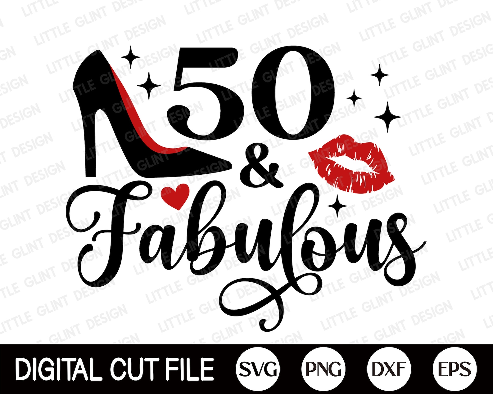 50 and Fabulous SVG Fifty Birthday SVG 50th Birthday Shirt - Etsy