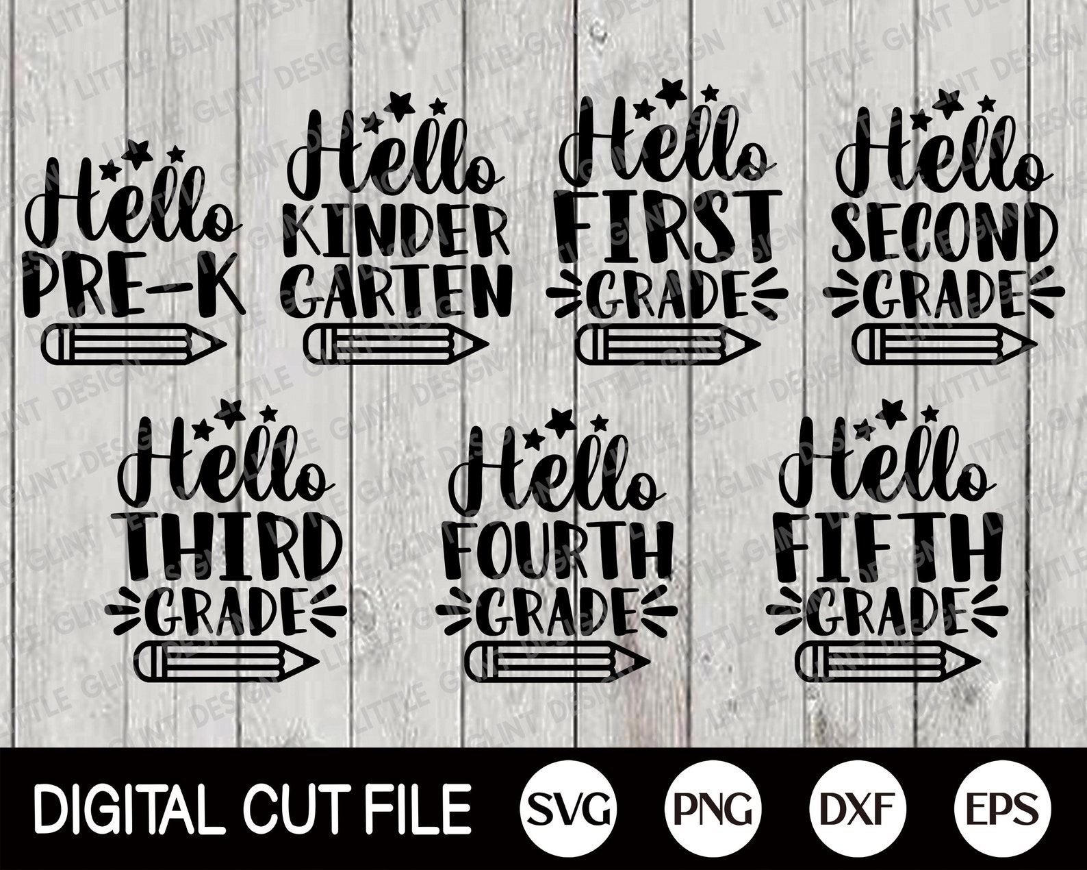 Hello Grade Svg Bundle 1st Day of School Shcool Grade Gift | Etsy