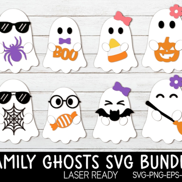 Ghost Family Cut File - Etsy