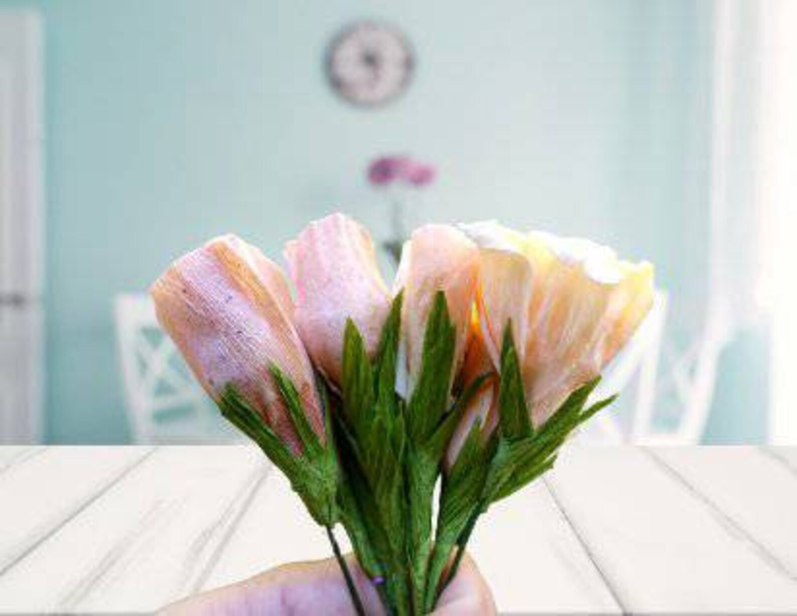 Mystery Paper Flower Arrangement |surprise Paper Flowers | Crepe Paper ...