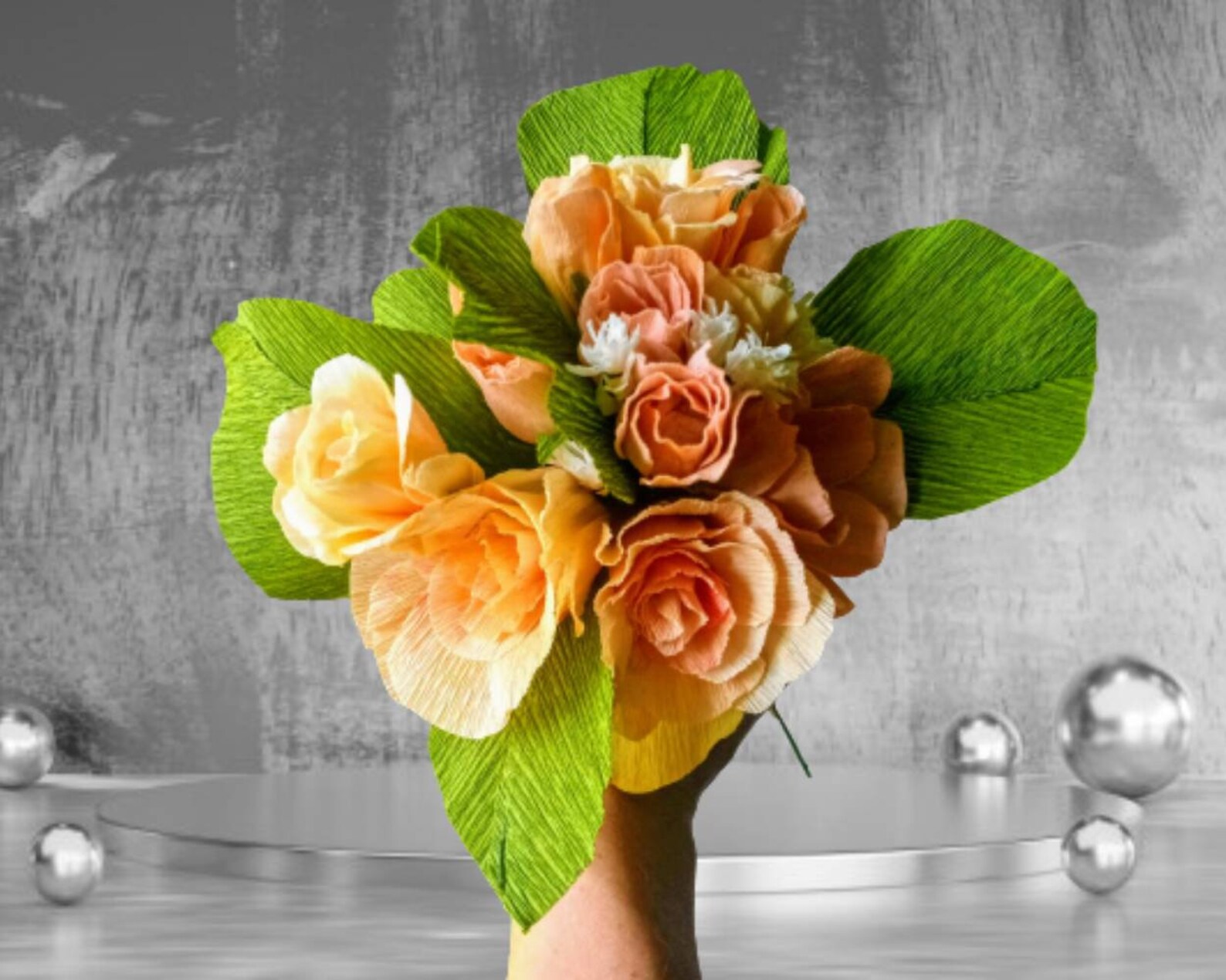 Mystery Paper Flower Arrangement |surprise Paper Flowers | Crepe Paper ...