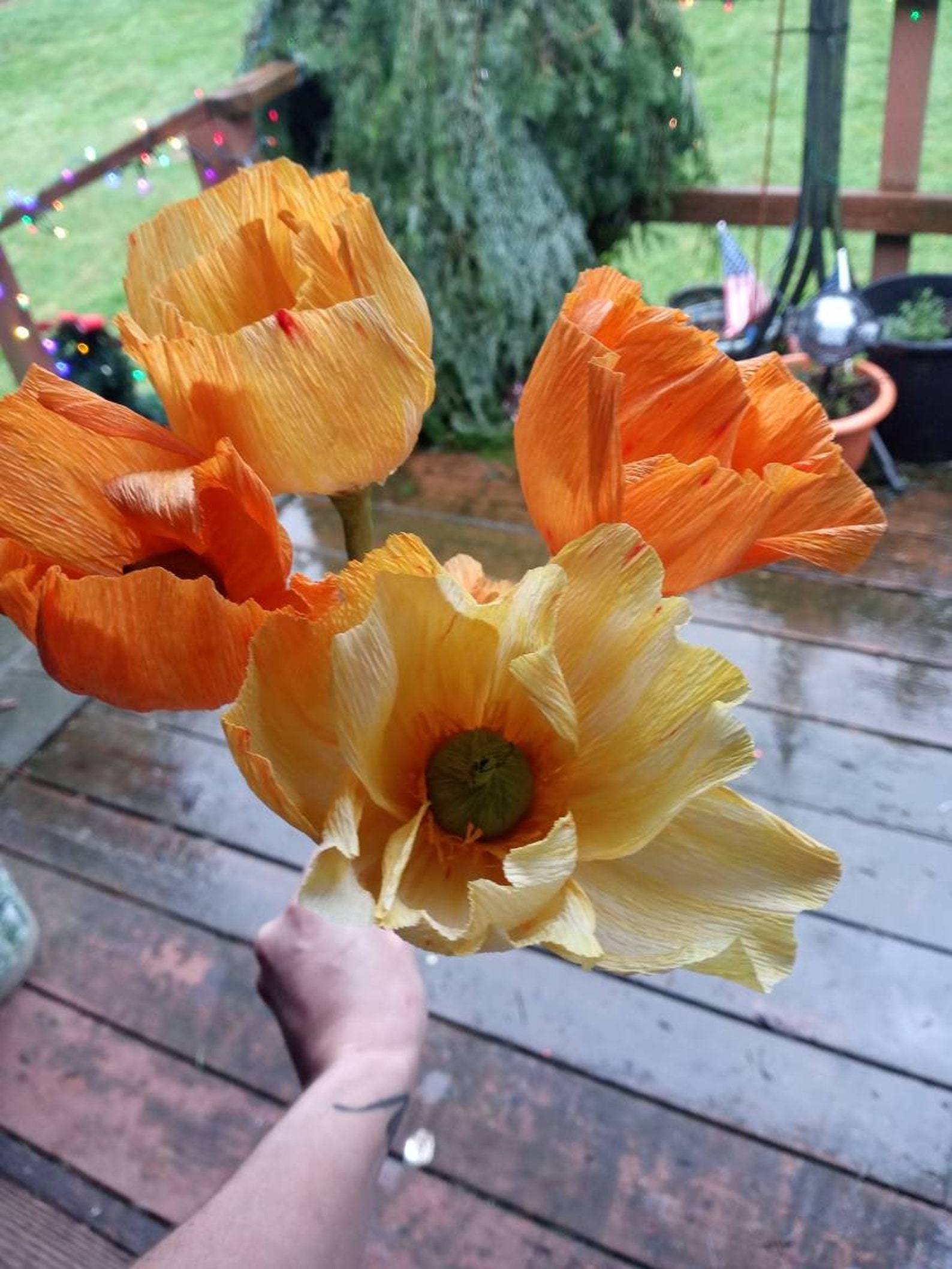 Mystery Paper Flower Arrangement |surprise Paper Flowers | Crepe Paper ...