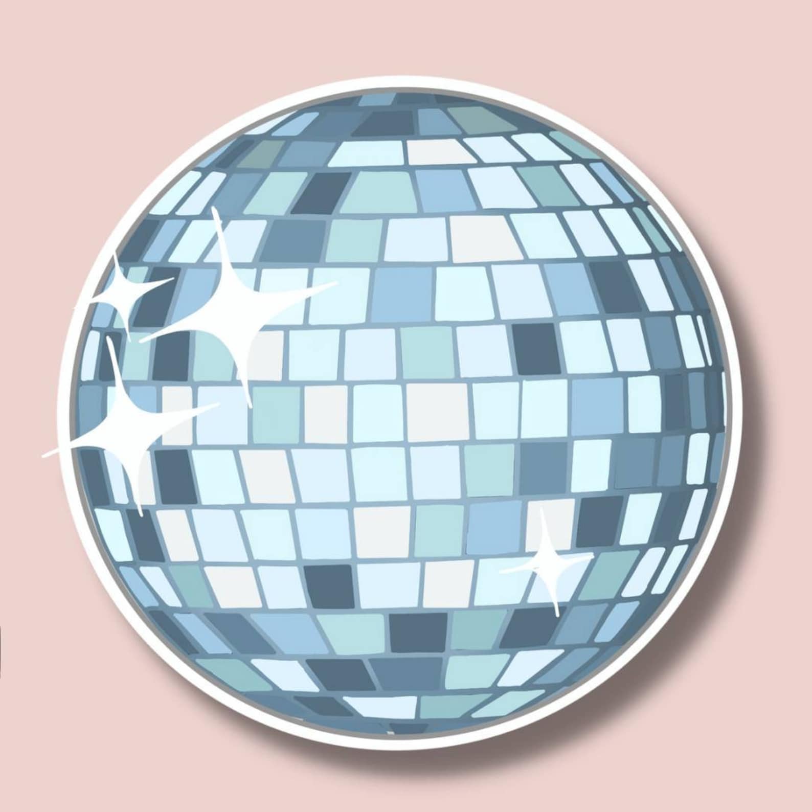 Disco Ball Sticker Cute Aesthetic Sticker Retro Sticker - Etsy