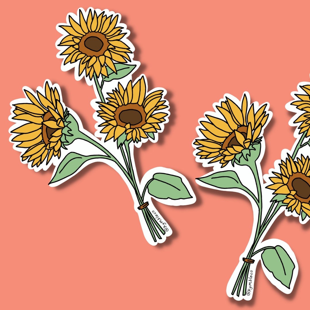 Sunflower Stickers Fall Stickers Cute Fall Stickers Autumn - Etsy