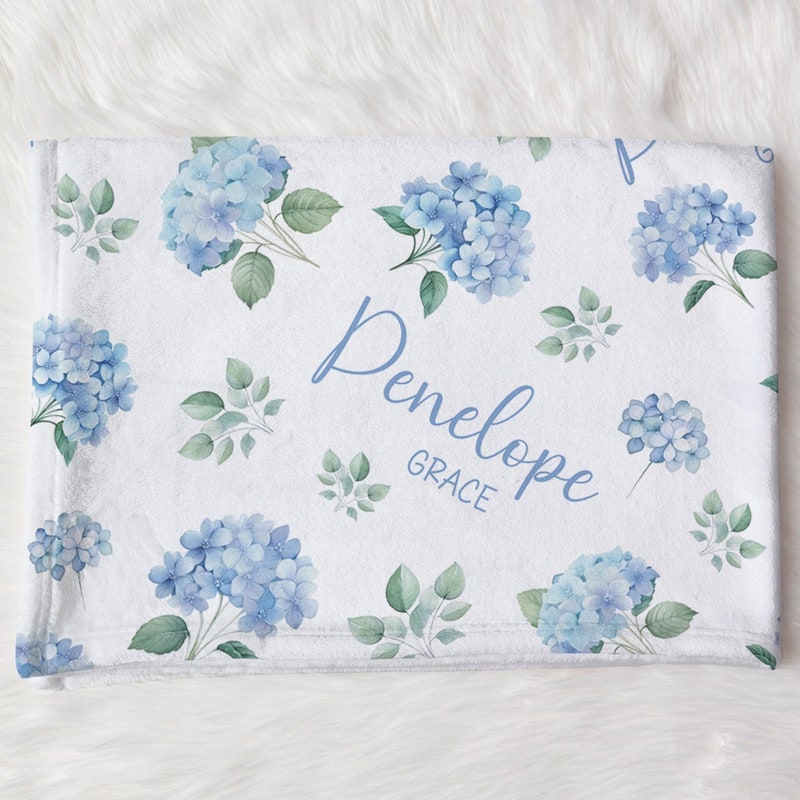 Blue Flower Hydrangea Bedding - Etsy