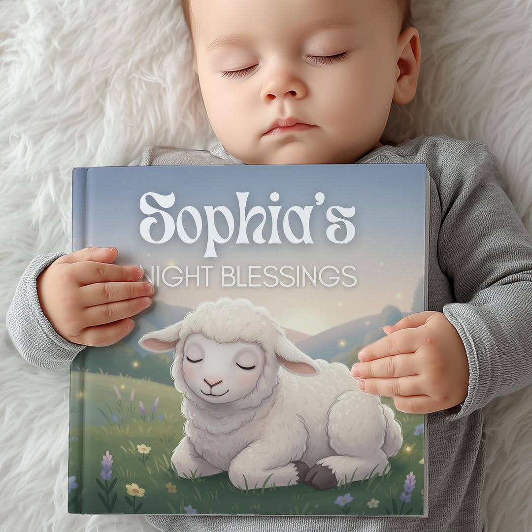Personalized Christian Baby Book, Baptism Gift, Night Blessings Psalm ...