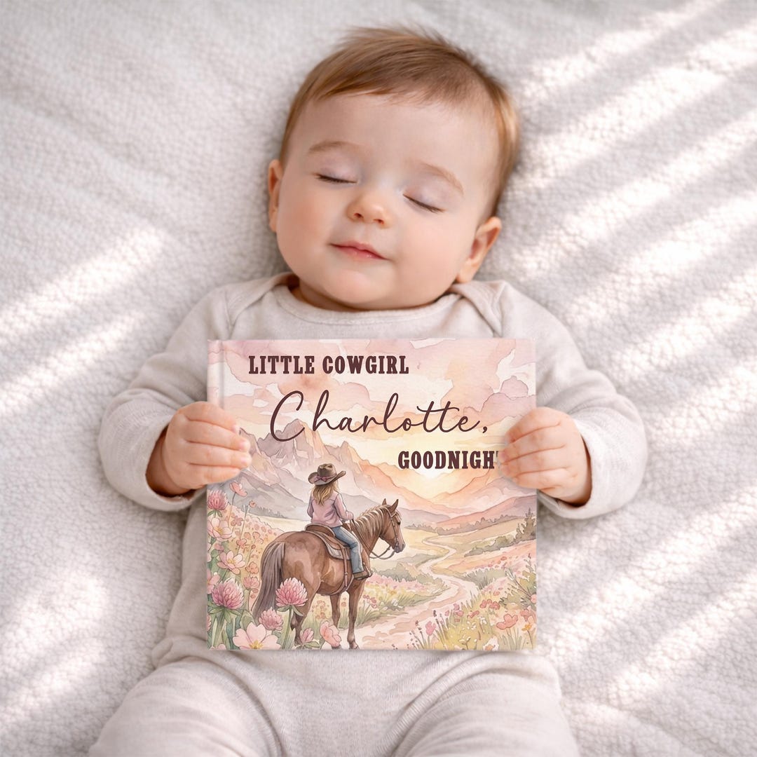 Personalized Western Bedtime Book, Custom Cowgirl Storybook With Name ...