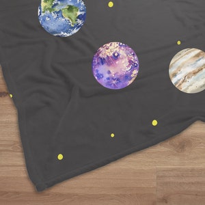 Baby Milestone Blanket, Custom Space Month Blanket, Space Baby Growth ...