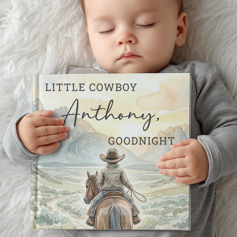 Personalized Cowboy Storybook, Custom Western Bedtime Book, Keepsake ...
