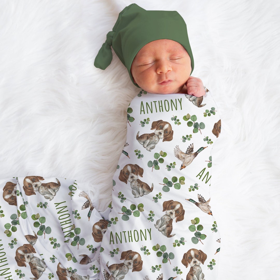 Personalized Dog Swaddle Blanket German Shorthaired Pointer Name Baby ...