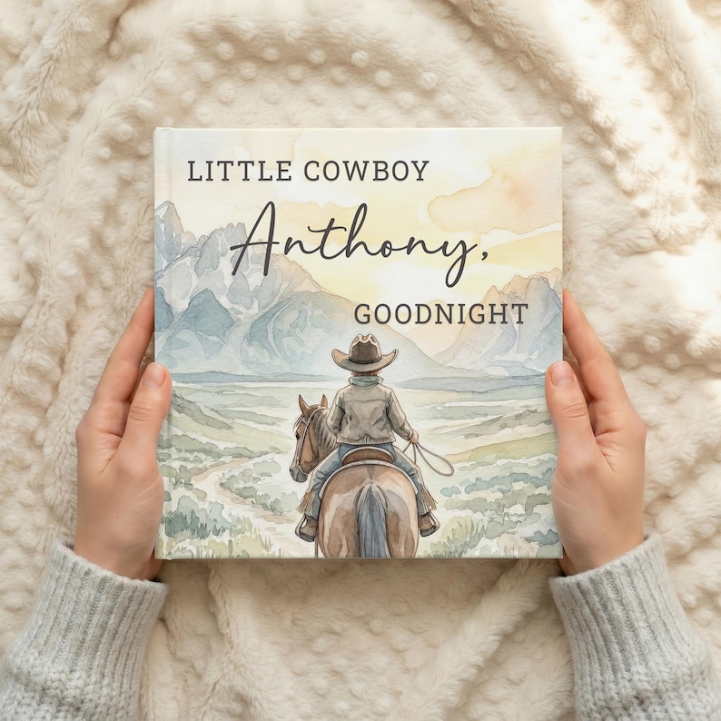 Personalized Cowboy Storybook, Custom Western Bedtime Book, Keepsake ...