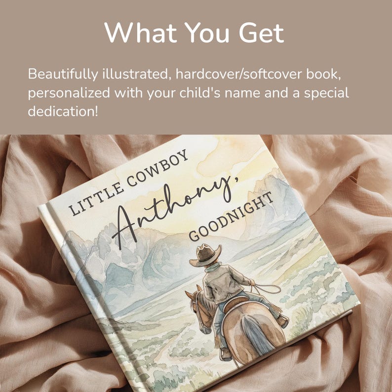 Personalized Cowboy Storybook, Custom Western Bedtime Book, Keepsake ...